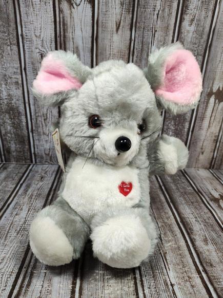 Toys | Vintage Mdm Import Grey Mouse Stuffed Plush Animal 1 Tall Wind ...